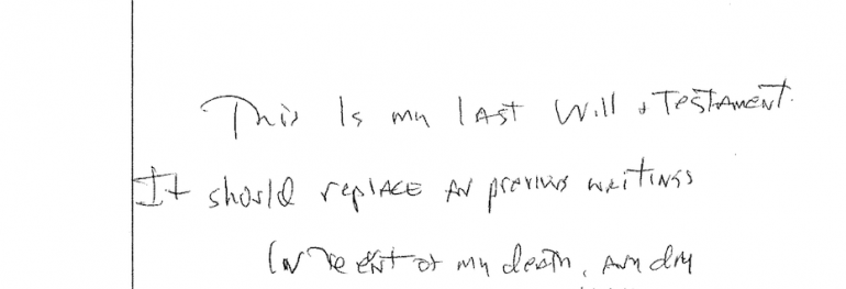 The Holographic Will - what is it and when should you use one?